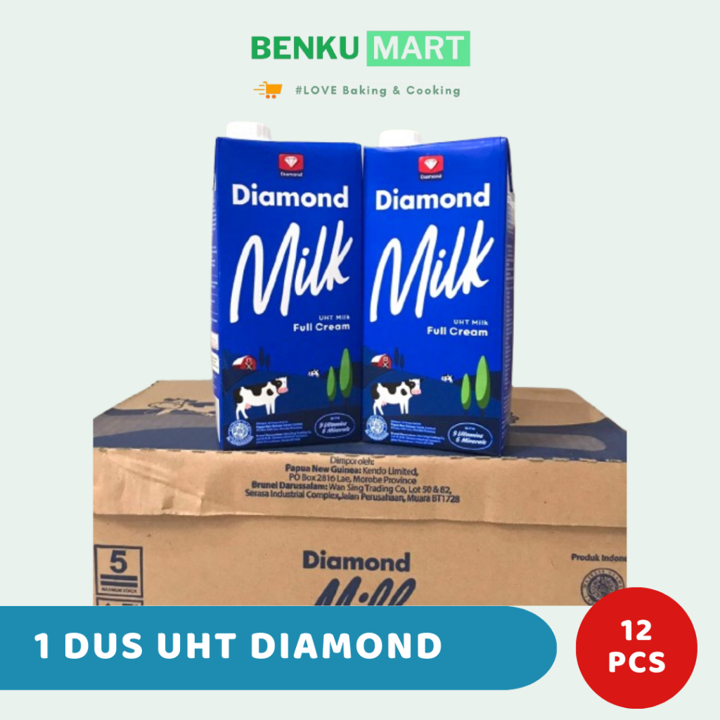 Jual [KARTON] Susu UHT Diamond Full Cream 1 Liter (1 DUS) | Shopee Indonesia
