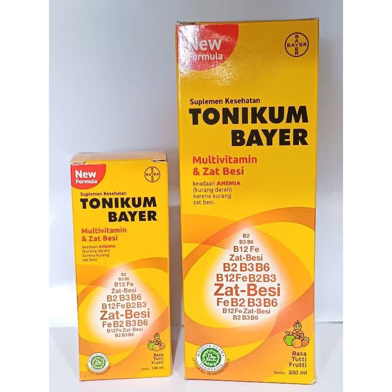 Jual Tonikum Bayer (100ml/330ml) - Multivitamin dan Zat Besi untuk keadaan Anemia/Kurang darah ...