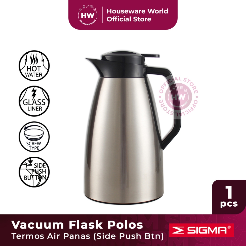 Jual SIGMA Termos Air Panas Vacuum Flask Polos (Side Push Button ...