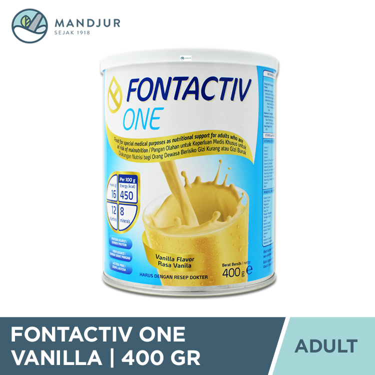 Jual FontActiv One Rasa Vanila 400 Gr - Susu Penambah Nutrisi Dewasa ...