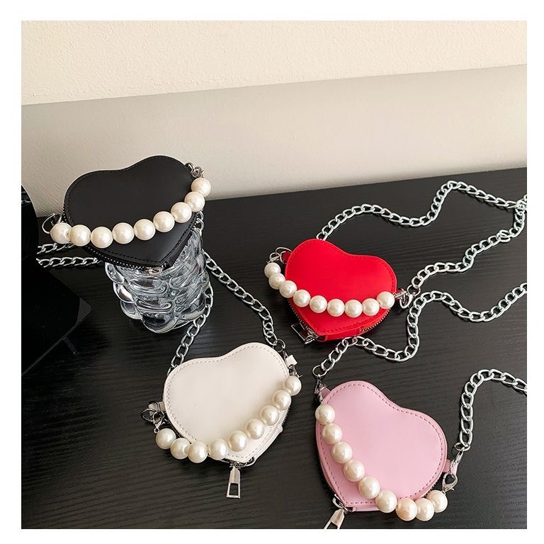 Jual Bentuk hati Mini Pearl BagTas Tangan Satu Bahu tas lipstik dompet ...