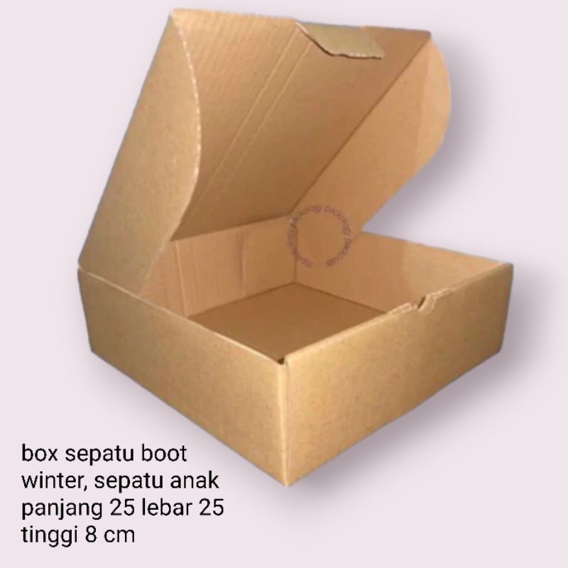 Jual box sepatu boot winter, sepatu anak panjang 25 lebar 25 tinggi 8 ...