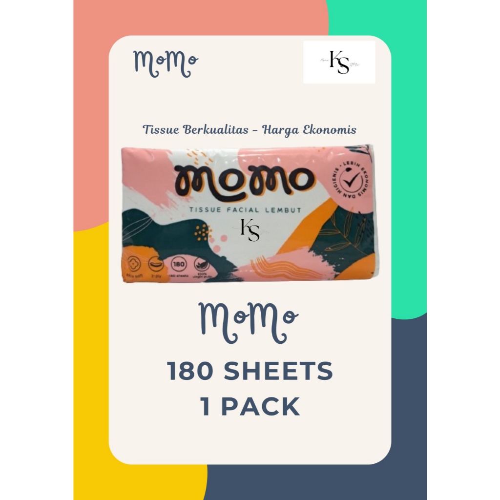 Jual Tisu Wajah MOMO 1 pack 2 Ply 180 Sheet Bahan Lembut Tissue ...