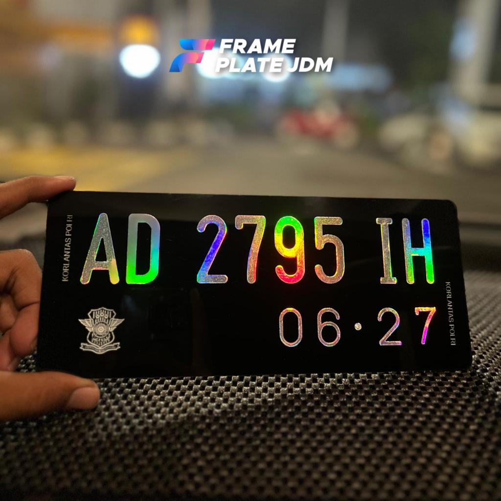 Jual Plat Nomor Akrilik Motor Akrilik Font Hologram / Standart | Frame ...