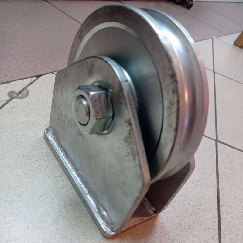 Jual roda pagar/roda gerbang /roda pagar besi/roda besi 6 inchi extra ...