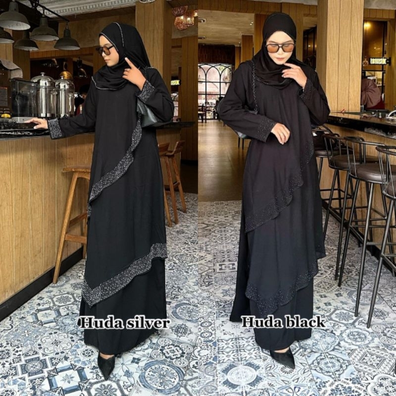 Jual Abaya Premium Baju Muslimah Gamis Mata Tempel Maxi Dress Arab ...