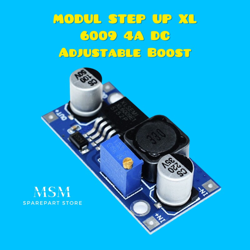 Jual MODUL STEP UP XL 6009 4A DC ADJUSTABLE BOOST | Shopee Indonesia