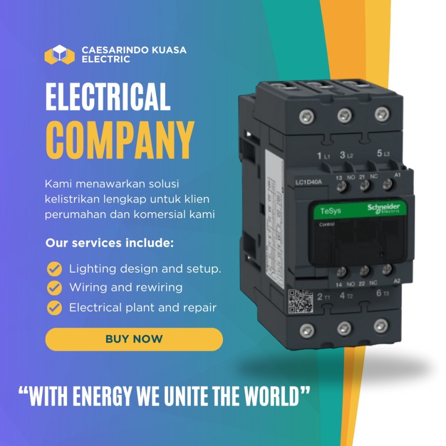 Jual KONTAKTOR 40A 3P SCHNEIDER LC1D40A 24V AC 40AMPER 3PAS 40AMPERE ...