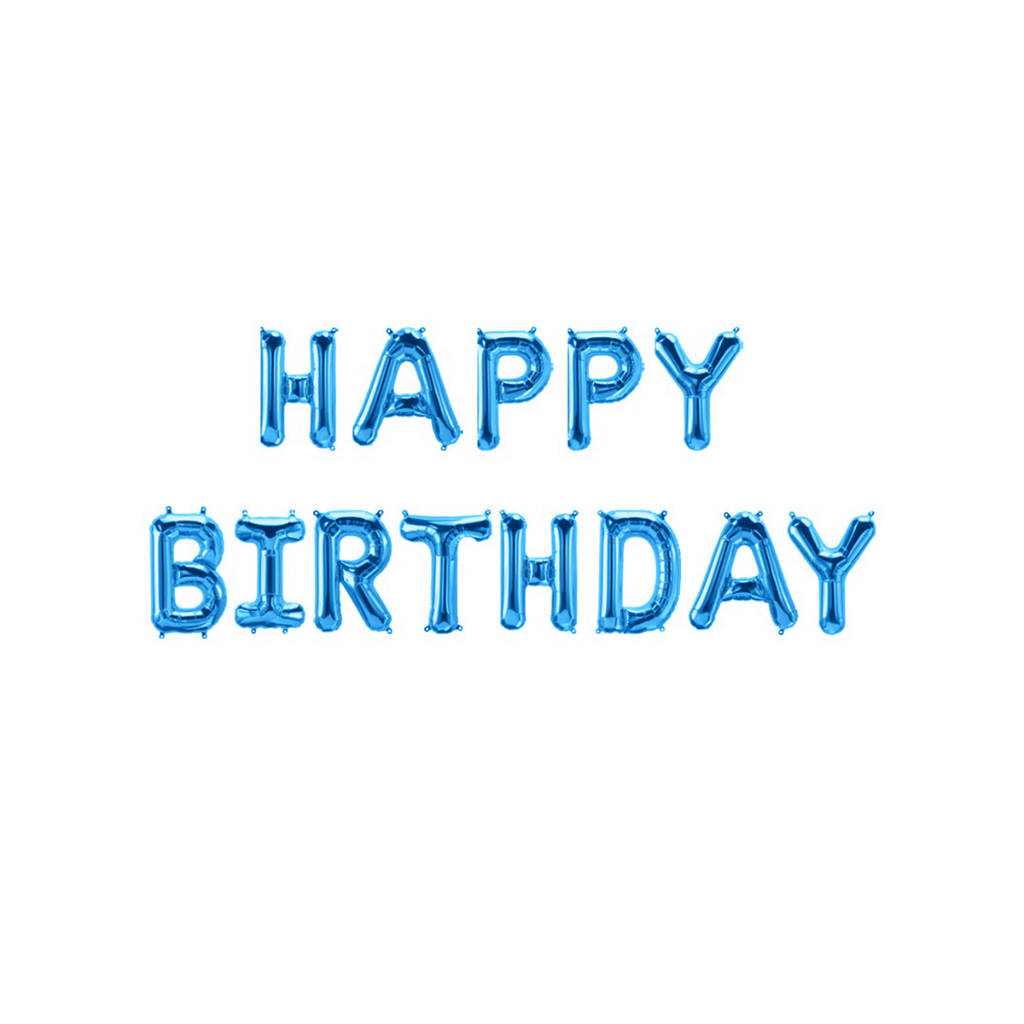 Jual Balon Foil Huruf Biru (Satuan) Alphabet A-Z Balon Ulang Tahun ...