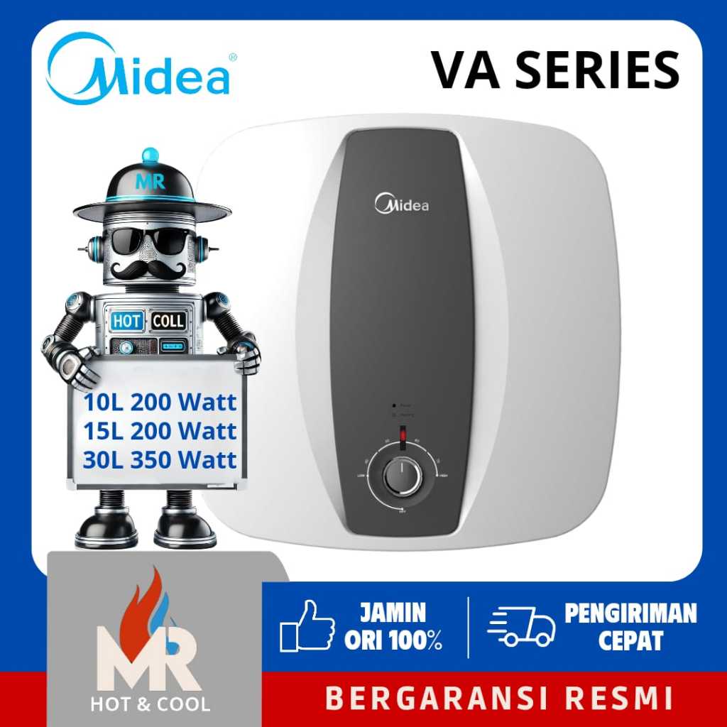 Jual MIDEA Water Heater Listrik VA Series D10-02VA 10 L / D15-02VA 15 L / D30-035VA 30 L ...