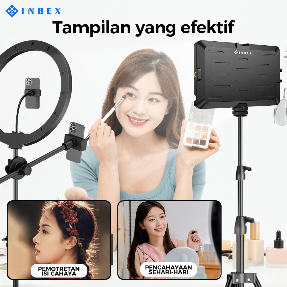 Jual INBEX Lampu LED Video Light Tripod for RGB Camera Smartphone with ...