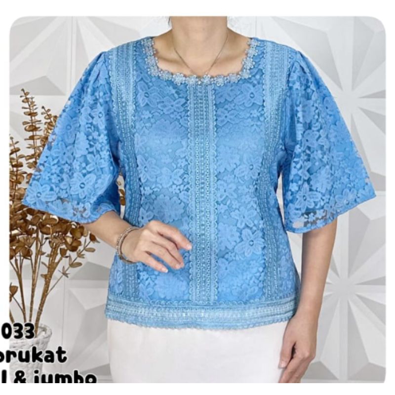 Jual K033/035 Atasan brukat variasi renda - Atasan/blus brukat wanita ...