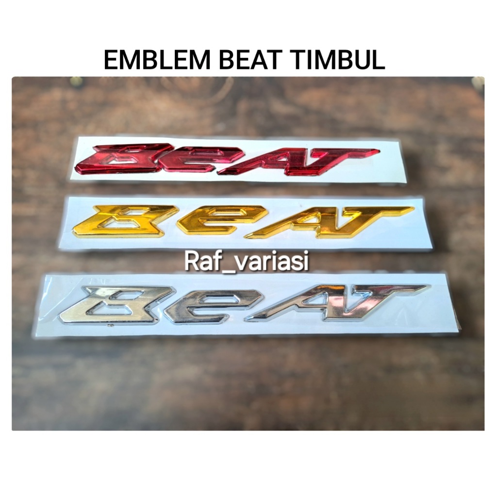 Jual Emblem Honda BEAT Timbul 3D chrome Sepasang kanan kiri / Emblem ...