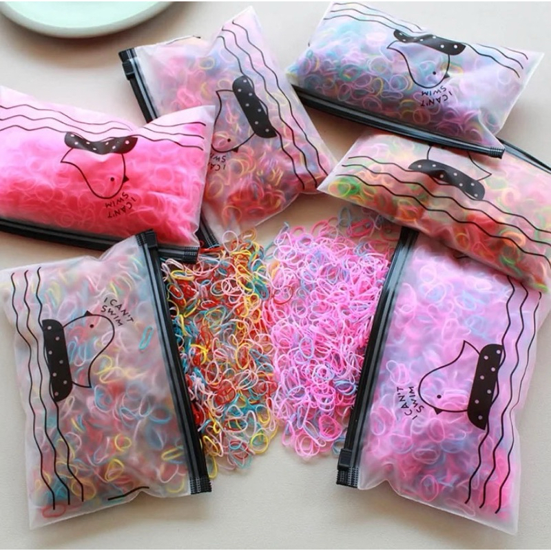 Jual 1000pcs karet jepang ukuran kecil mini / ikat rambut bayi / ikat ...