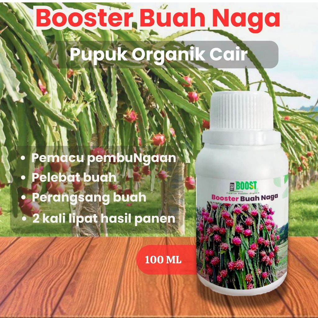 Jual Pupuk Booster Buah Naga Pelebat Organik Cepat Berbuah Lebat 100ml murni fermentasi organik ...
