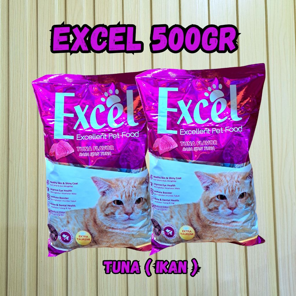 Jual EXCEL CAT FOOD 500GR MAKANAN KERING KUCING FRESH PACK 500GR ...