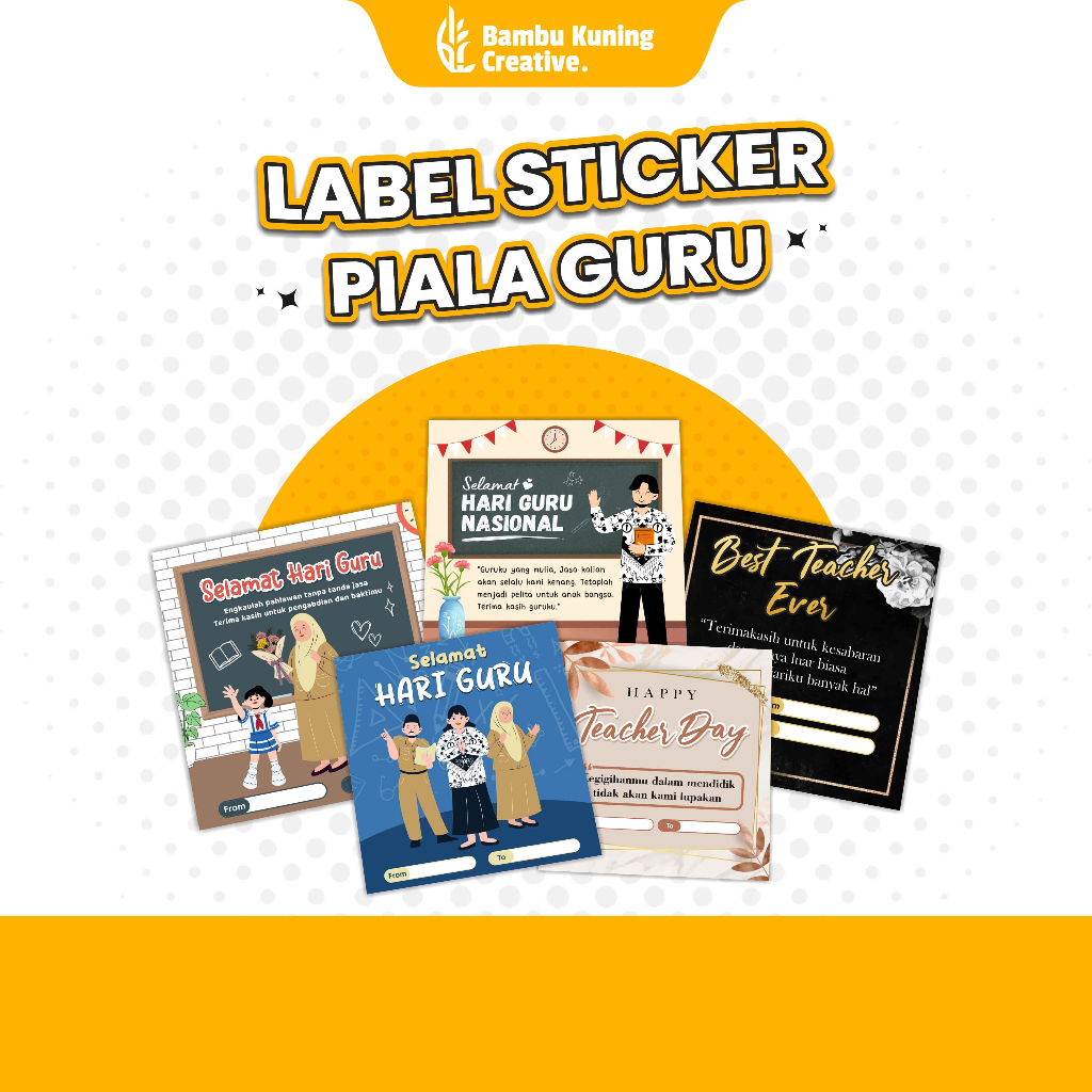 Jual Label Stiker Piala Akrilik Hari Guru Nasional | Shopee Indonesia