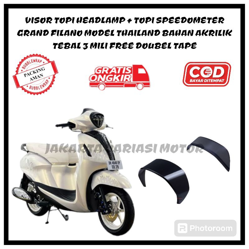 Jual Visor variasi yamaha grand filano satu set model thailand bahan ...