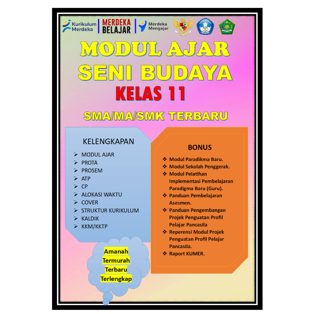 Jual MODUL AJAR SENI RUPA KELAS 10.11.12 SMA/SMK/MA KURIKULUM MERDEKA LENGKAP | Shopee Indonesia