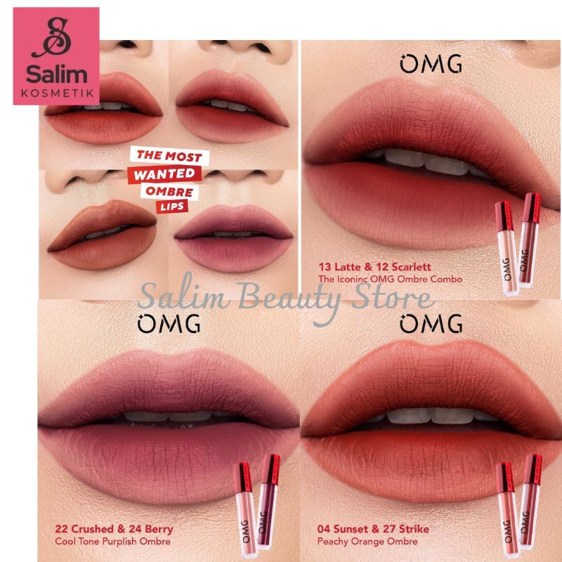 Jual OMG Ombre ala Selebgram combo 2pcs ( OH MY GLAM Matte Last Lip Cream ) | Shopee Indonesia