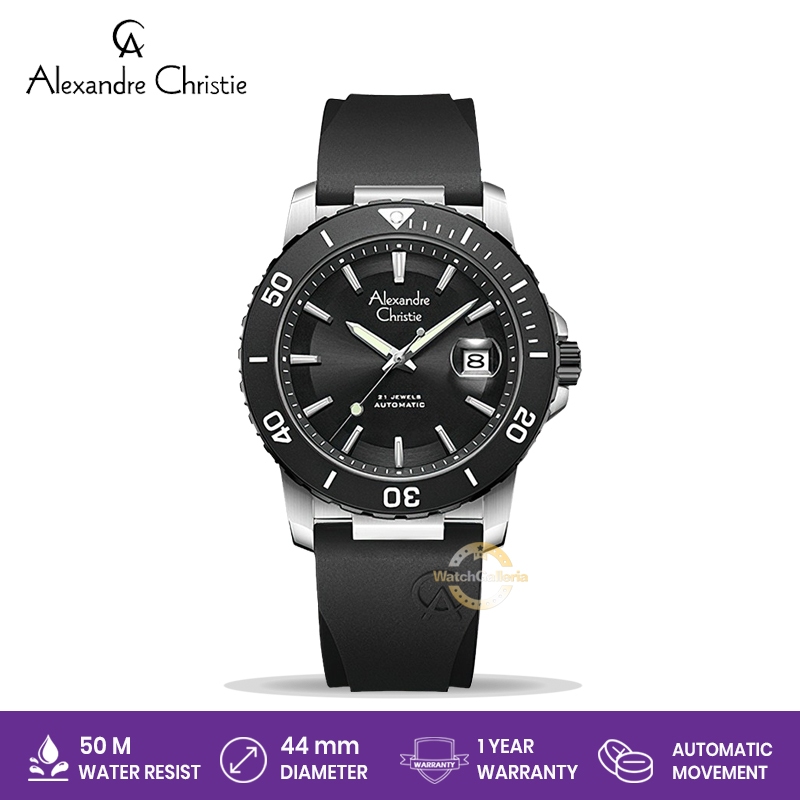 Jual Jam Tangan Pria Alexandre Christie Automatic AC 6141 MA RTBBA ...