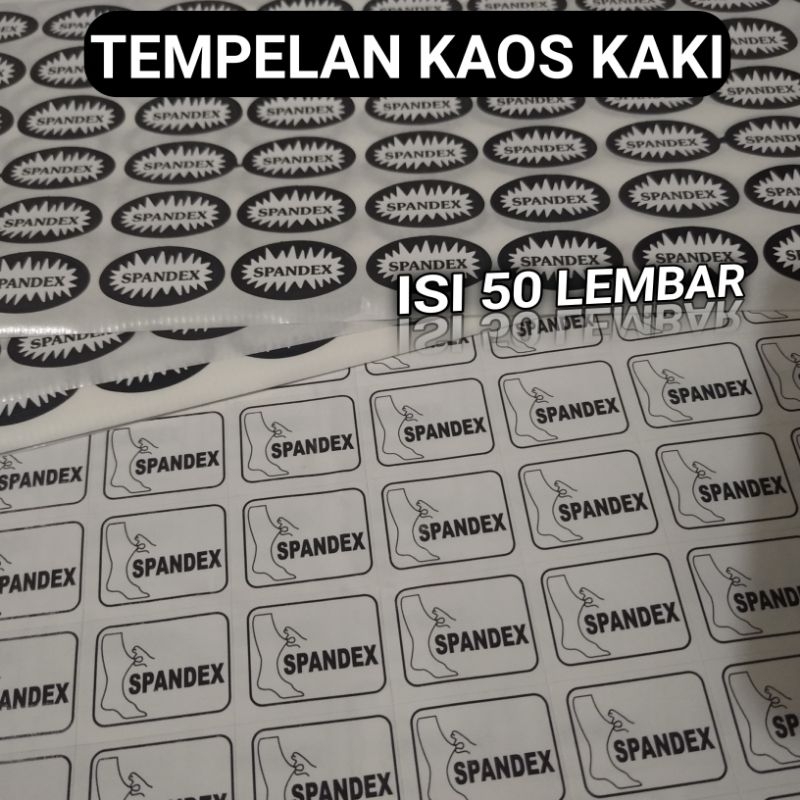 Jual satu pak stiker spandek isi 100 lembar 12 lusin dan 7 lusin kotak ...
