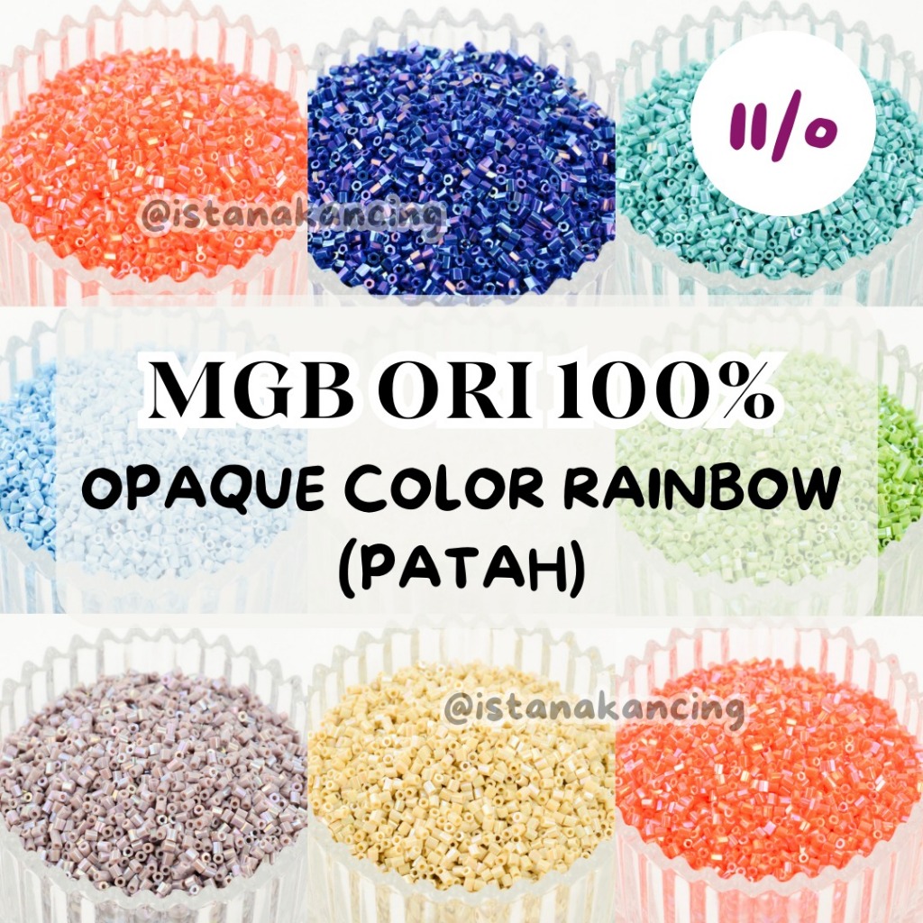 Jual MGB Payet Bambu Patah Opaque Colors Rainbow (OCR) | Payet Mote ...