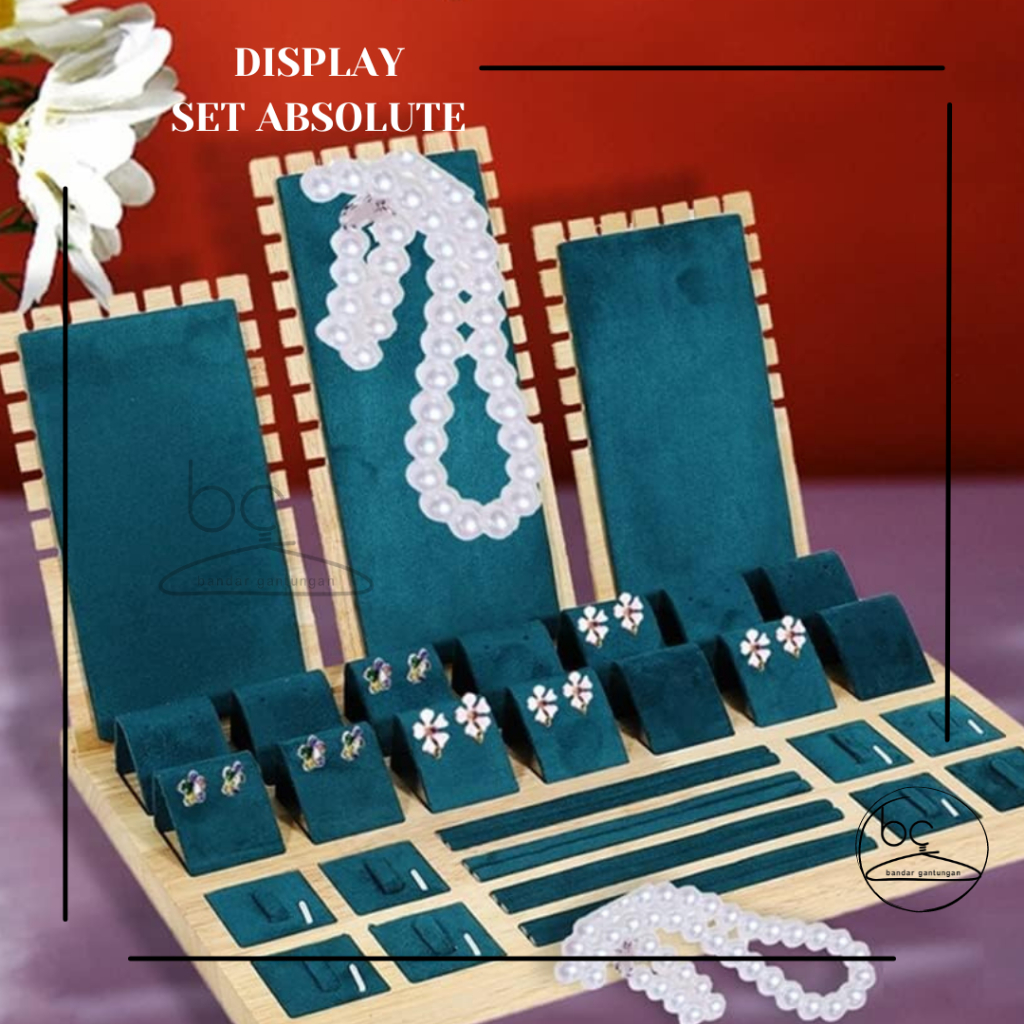 Jual Display Jewerly Unique Stands Paket Kumplit Display Earring Wooden ...
