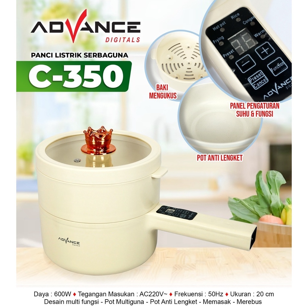 Jual Advance C-350 Alat Serbaguna Wajan Listrik Wajan Penggorengan ...