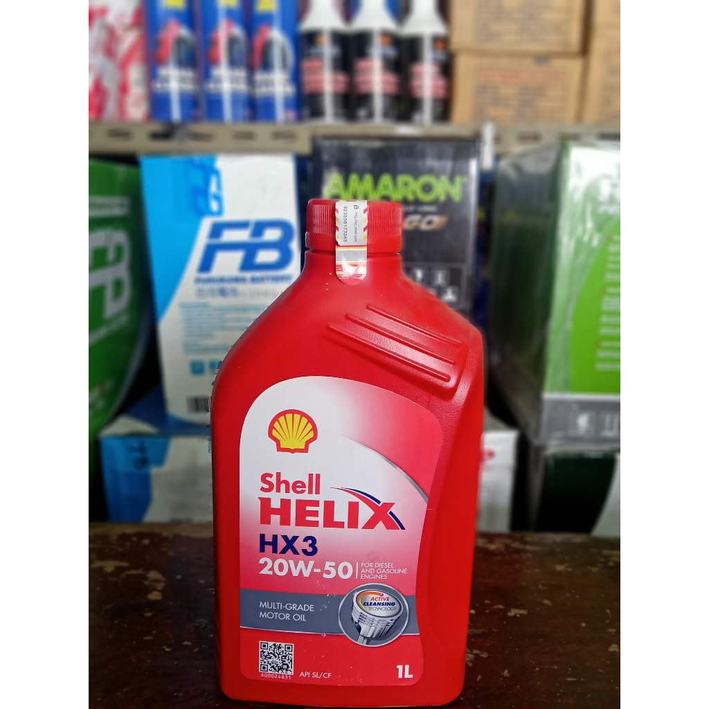 Jual OLI SHELL HELIX HX3 20W-50 Oli Mesin Mobil 1 Liter dan 4 Liter ...