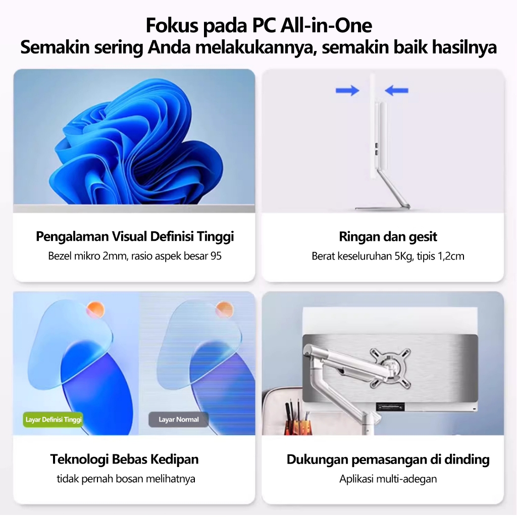 Jual MA Komputer PC all-in-one merek baru, garansi 1 tahun,, intel Croe ...