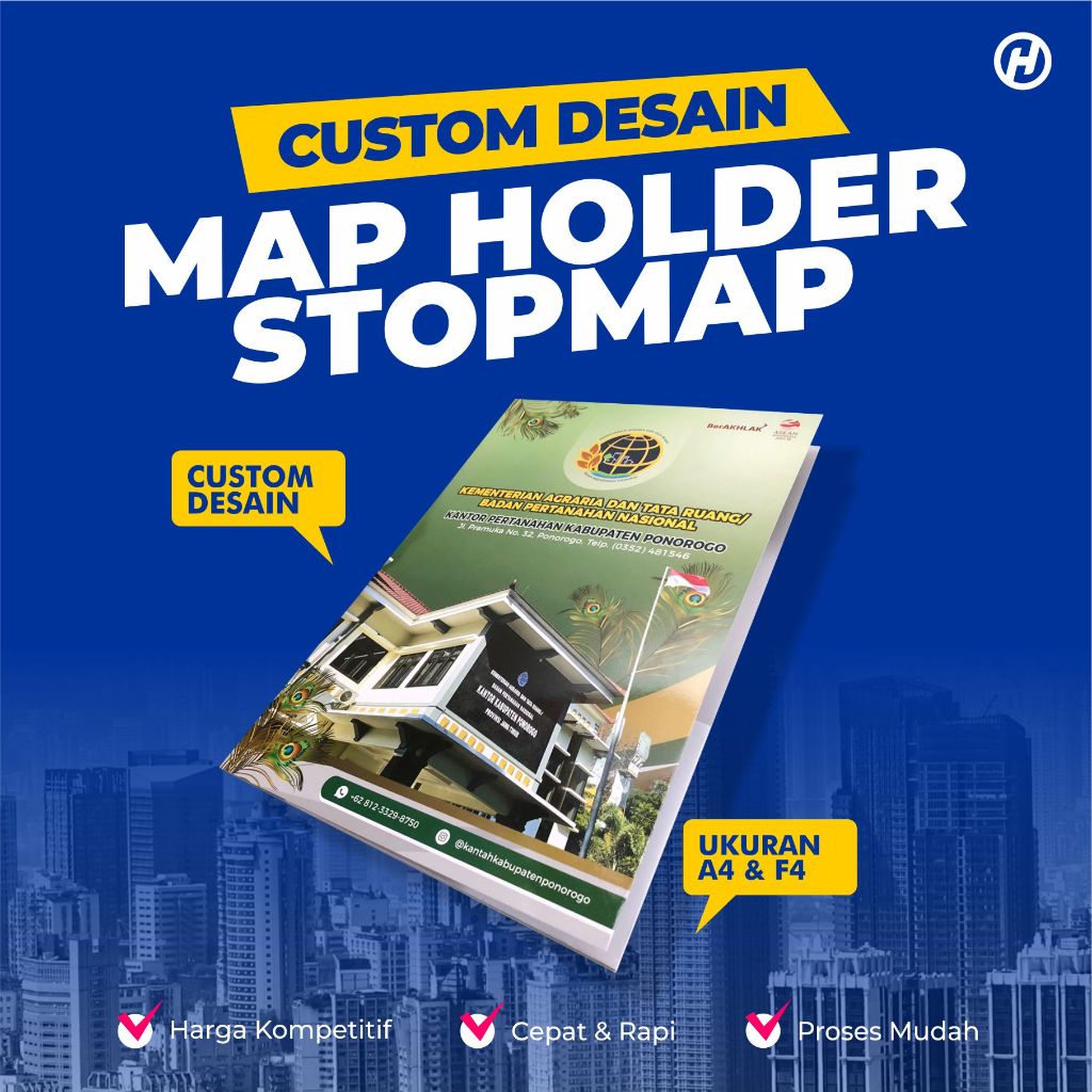 Jual CUSTOM DESAIN MAP HOLDER STOPMAP F4/A4 - SEKOLAH, PERKANTORAN ...