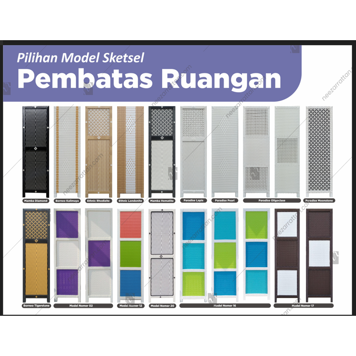 Jual Partisi Pembatas Ruangan Sketsel Ukuran tinggi 150cm | Shopee ...