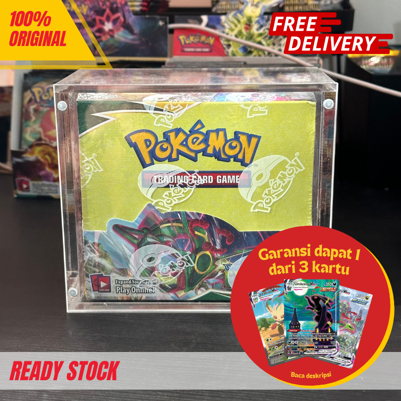 Jual Kartu Pokemon TCG Pokemon Evolving Skies booster box english rayquaza sword & shield Card ...