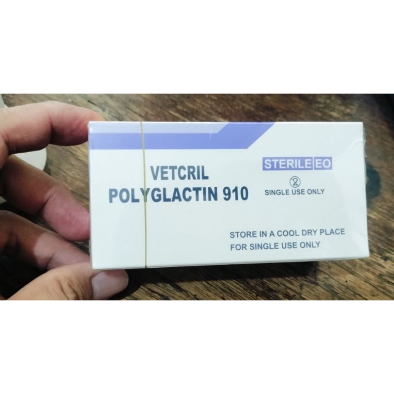 Jual Benang Jahit Bedah Operasi Untuk Hewan Vetcril Polyglactin 910 ...