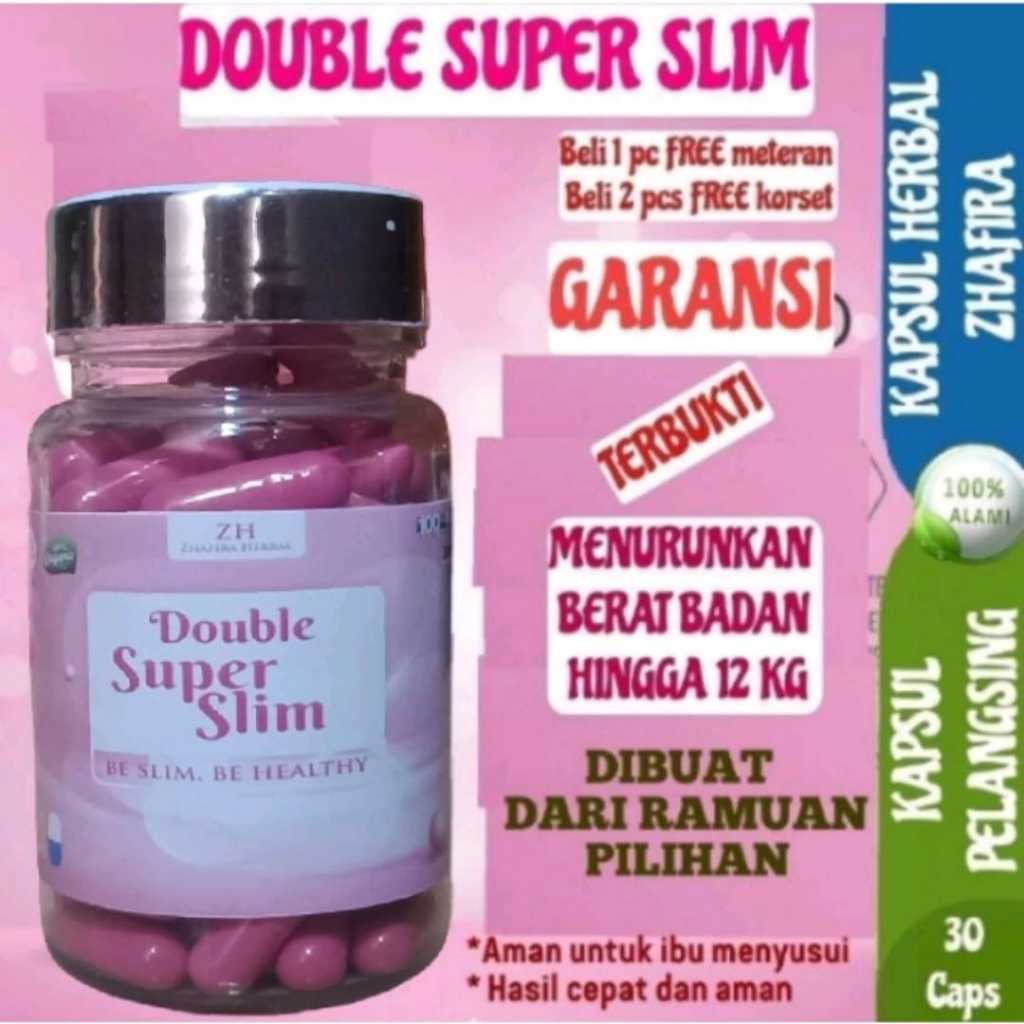 Jual Double Super Slim Obat Diet Pil Pelangsing Herbal Super Strong ...