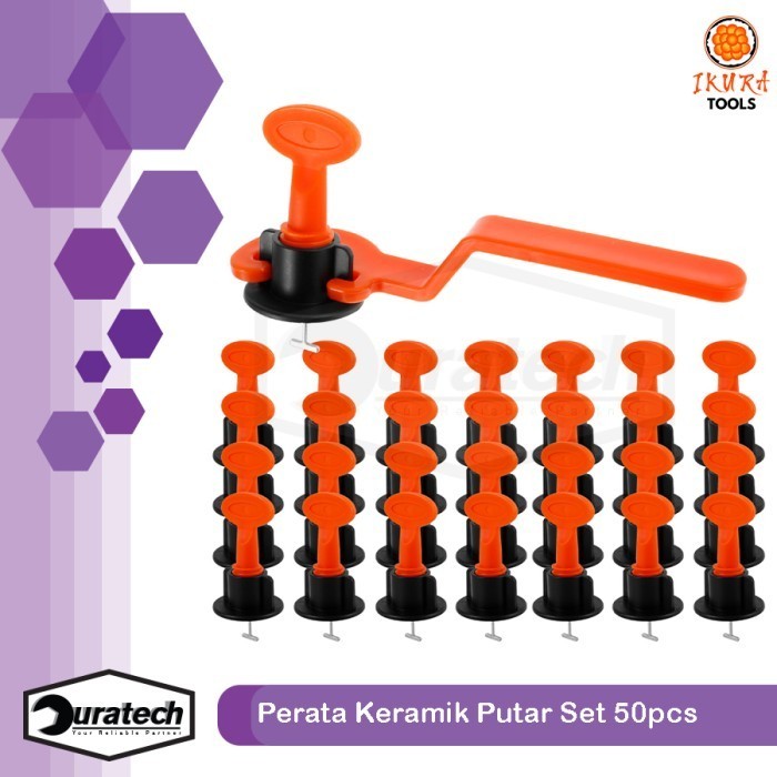 Jual Ikura Tools BONUS GAGANG Perata Keramik Putar Set 50 Pcs Reusable ...