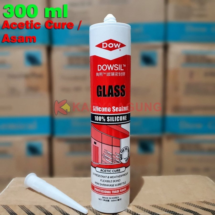 Jual DOWSIL Silicone Sealant Acetic Cure / Lem Silen Silikon Dow Corning Kaca Asam | Shopee ...