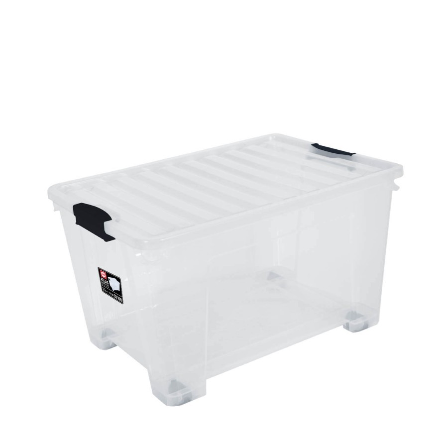 Jual Container Box Shinpo Dengan Roda 47 liter - 100 Liter Transparan ...