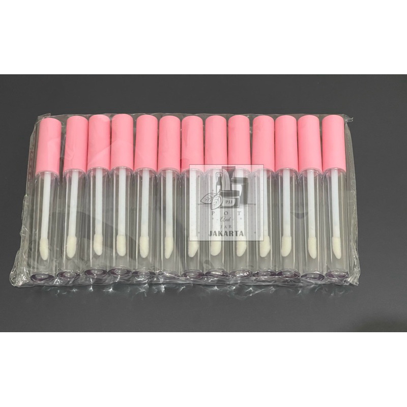 Jual 1 Botol lip cream 3ml warna PINK/lip gloss/ lip tint/ empty jar ...