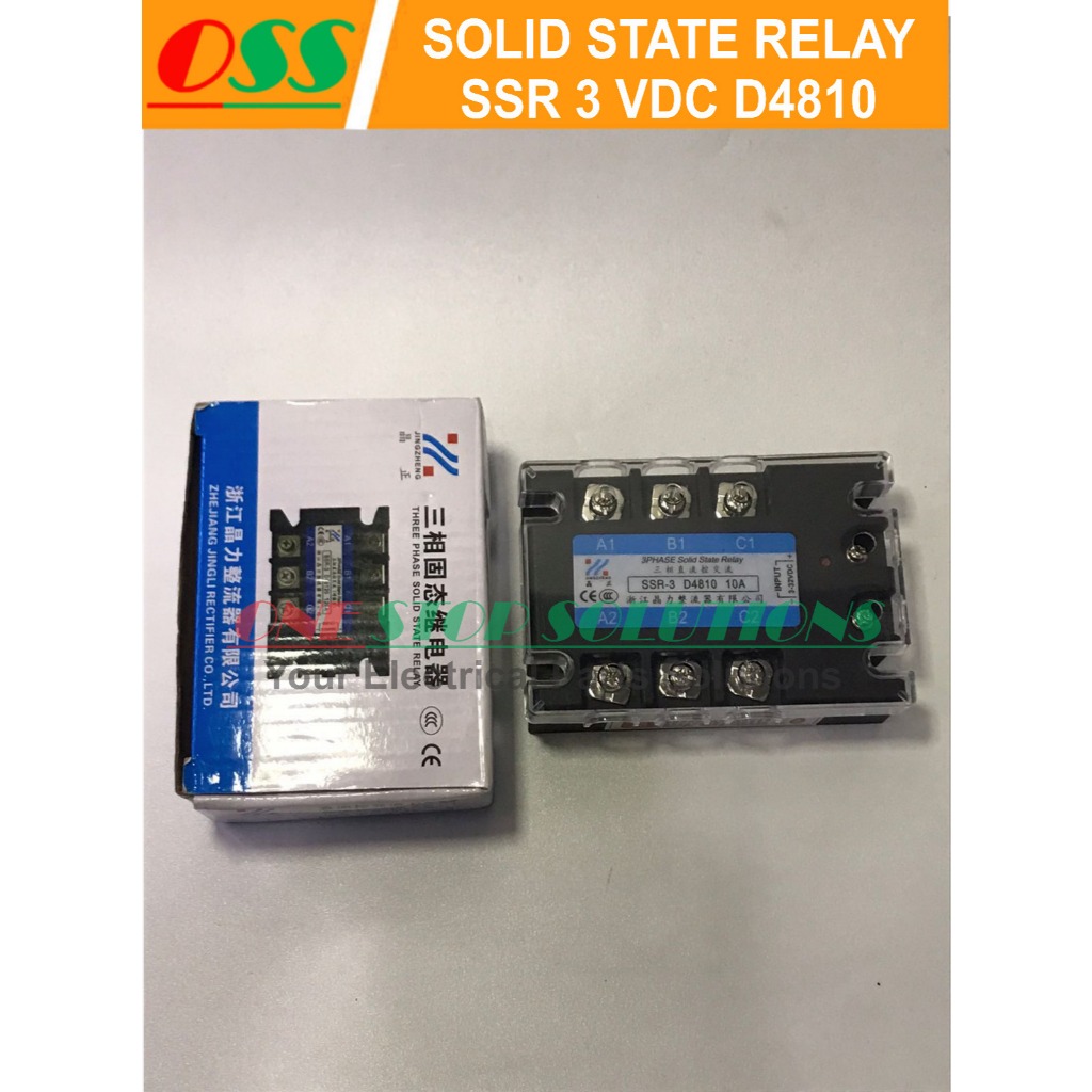 Jual SOLID STATE RELAY SSR 3 PHASE 3-32 VDC D4810 SSR-3 10 AMPERE | Shopee Indonesia