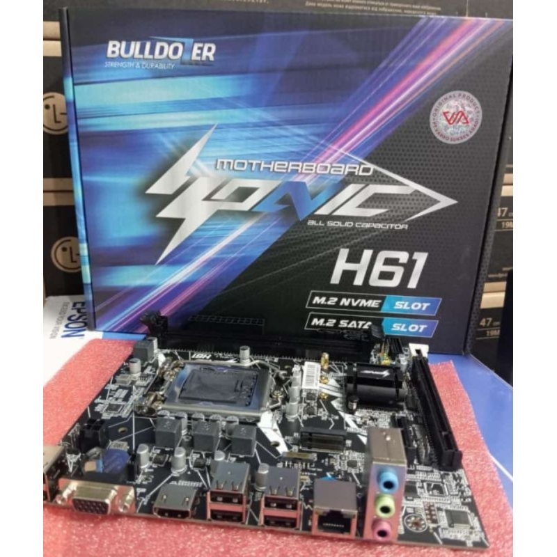 Jual MOBO MOTHERBOARD BULDOZER H61 LGA 1155 DDR3 HDMI + SLOT NVME Baru ...