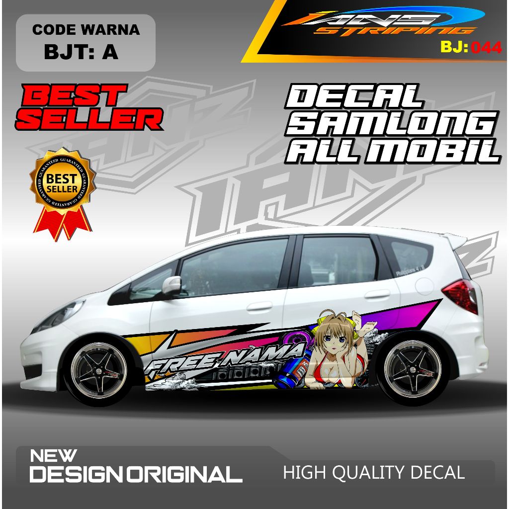 Jual BJT044-STIKER MOVIL MODEL THAILOOK SAMLONG VIRAL-STIKER DECAL ...