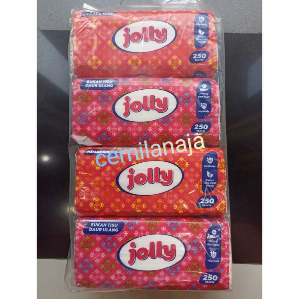 Jual TISSUE JOLLY 250 SHEETS ISI 4 PAK 2 PLY FACIAL TISU WAJAH ...