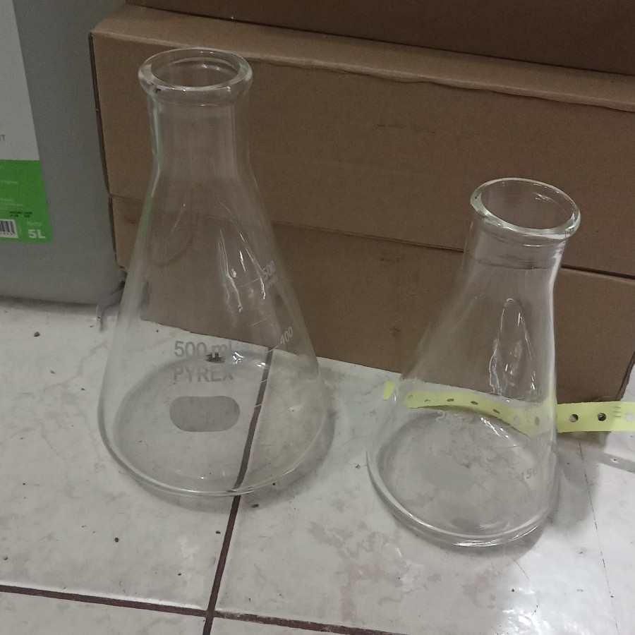 Jual Erlenmeyer 500 ml pyrex | Shopee Indonesia