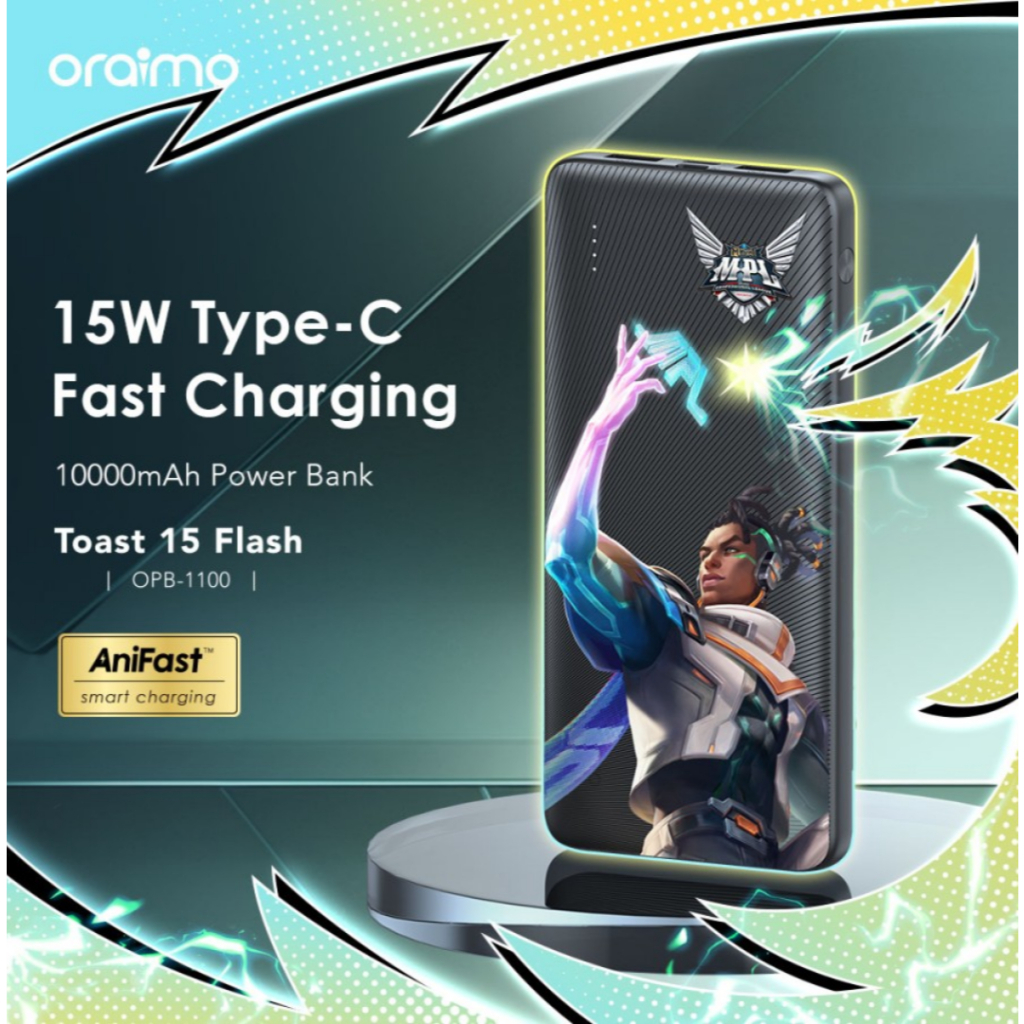 Jual Oraimo Powerbank x MPL Mobile Legends Toast 15 Flash Real Capacity ...