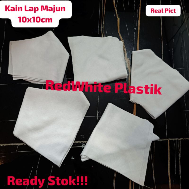 Jual KAIN LAP MAJUN PERCA KATUN Putih Isi 5kg ukuran 10x10cm | Shopee ...
