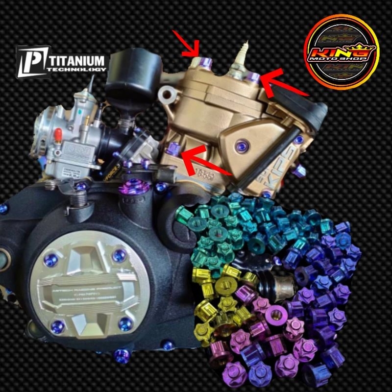 Jual mur head ninja r rr ss titanium gr 5 satu set 7 pcs | Shopee Indonesia