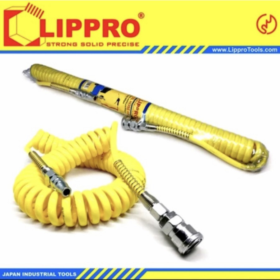 Jual LIPPRO Selang Recoil hose With Spring Selang angin PU Pegas 6M ...