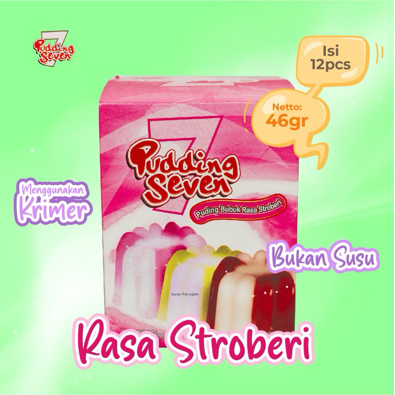 Jual Pudding Rasa Stoberi Setengah box/6pcs Puding Seven Agar-agar ...